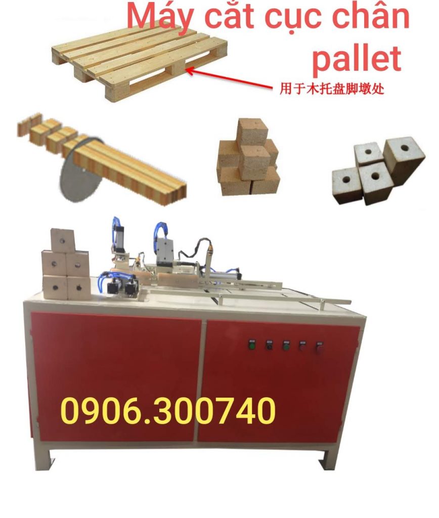 Máy cắt cục chân pallet tiêu chuẩn giá rẻ - Máy chế biến gỗ Đỗ Ngọc
